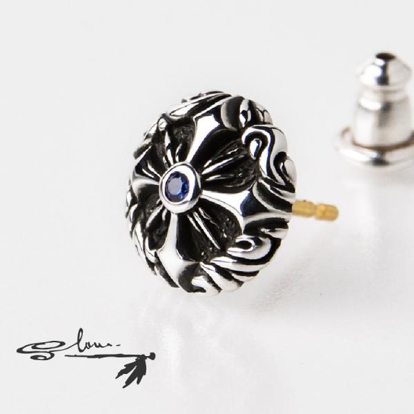 【ブランド名】FUNNY ORIGINAL（ファニーオリジナル）【品名】SLOW MEDICINE WHEEL SMALL EARRING SILVER × SAPPHIRE（スロー・メディスンホイール スモールイヤリング シルバー×サファ...