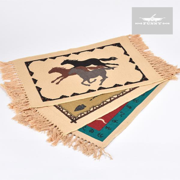 【ブランド名】El Paso Saddleblanket （エルパソ・サドルブランケット）【品名】Southwest &amp; Western Cotton Stencil Placemats（サウスウェスト＆ウエスタン コットン ステン...