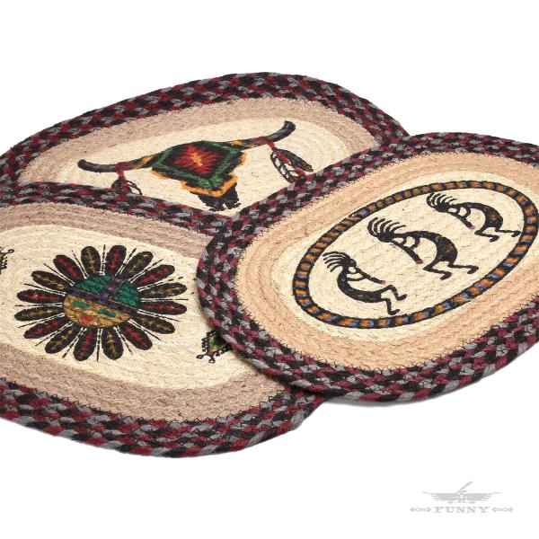 【ブランド名】El Paso Saddleblanket （エルパソ・サドルブランケット）【品名】Braided Jute Table Mats（ブレイデッドジュートテーブルマット）【素材】天然ジュート100％【サイズ】約W47.5cm×H...