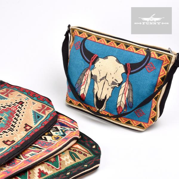 【ブランド名】El Paso Saddleblanket （エルパソ・サドルブランケット）【品名】SOUTHWEST &amp; WESTERN COTTON STENCIL BAG（サウスウェスト＆ウエスタン コットンステンシル バッグ）...
