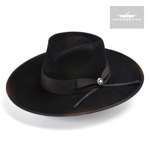 【メーカー名】BULLHIDE HATS（ブルハイドハット）【品名】FELT HAT（フェルトハット）【品番】#0817BL／CAVALRY CHARGE【素材】ウール【サイズ】クラウン：約11cmつば：約9.5cm頭囲：Sサイズ／約54〜...