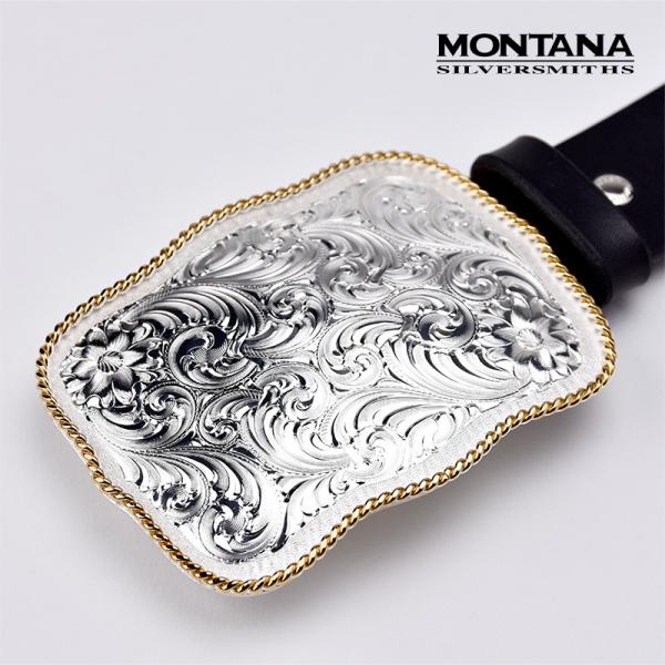【ブランド名】MONTANA SILVERSMITHS（モンタナ・シルバースミス）【品名】Large Scalloped Silver Engraved Western Belt Buckle／#860【素材】ニッケル合金（シルバー＆ゴール...