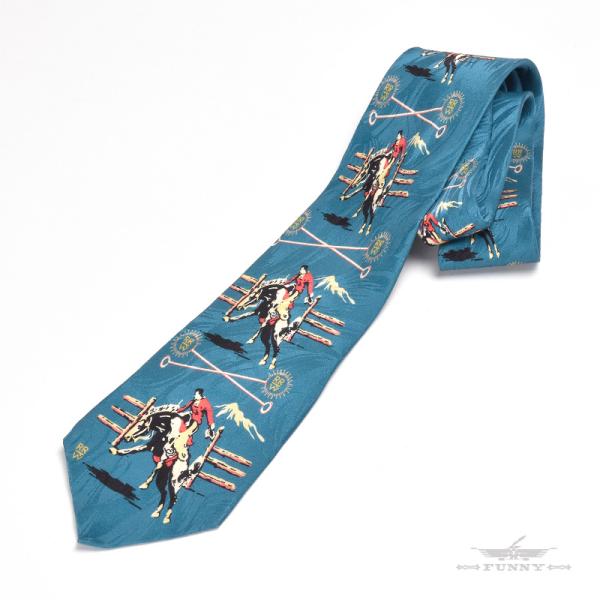 【ブランド名】Rockmount Ranch Wear（ロックマウント・ランチ・ウェア）【品名】Broncs &amp; Brands Blue Western Silk Tie【素材】シルク100％【サイズ】大剣幅：約9cm長さ：約150...