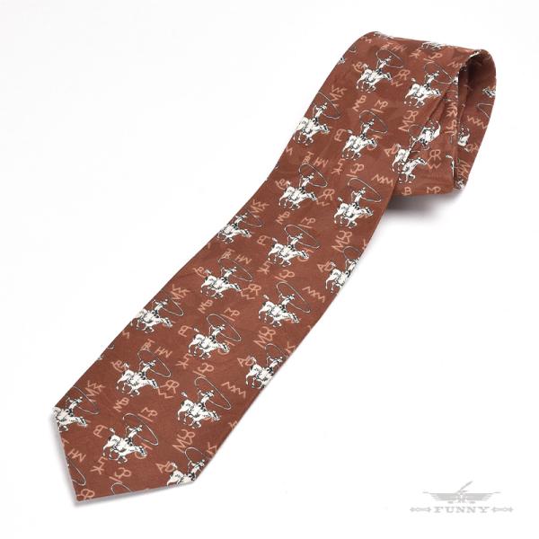 【ブランド名】Rockmount Ranch Wear（ロックマウント・ランチ・ウェア）【品名】Roper &amp; Brands Brown Western Silk Tie【素材】シルク100％【サイズ】大剣幅：約9cm長さ：約150...