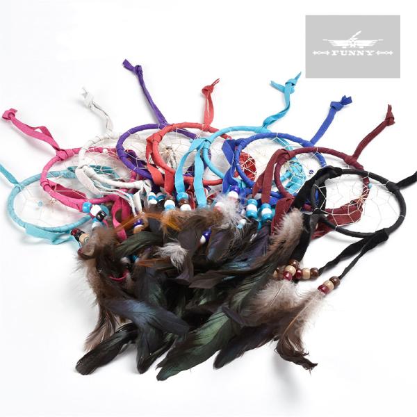 【品名】DREAM CATCHER（ドリームキャッチャー）【サイズ】Lサイズ約H270mm × 約W90mm（吊り紐部分を含まない）※本製品はハンドメイドの為サイズには個体差がございます。【素材】ディア（鹿革）●この商品は、追跡可能メール便...