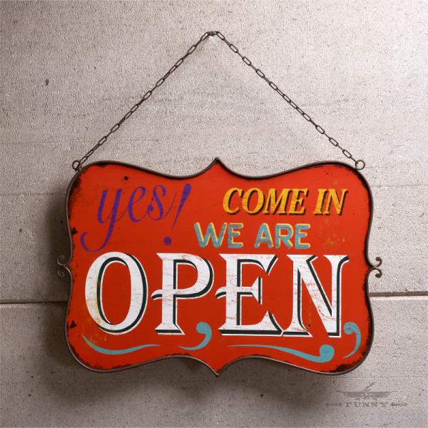 【メーカー名】Manual【品名】METAL SIGNBOARD【OPEN CLOSED】【素材】メタル【サイズ】約 W51cm×H35cm【商品説明】店舗やカフェの入り口にぴったりな、両面仕様のリバーシブルサインボード。片面は「YES! ...