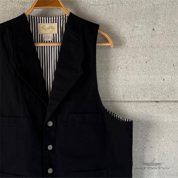 【メーカー名】Scully（スカリー）【品名】CANVAS VEST【素材】表地：綿100％裏地：綿100％【サイズ】Sサイズ1.肩幅：約31.0cm2.身幅：約50.0cm3.着丈：約56.0cmMサイズ1.肩幅：約32.0cm2.身幅：...