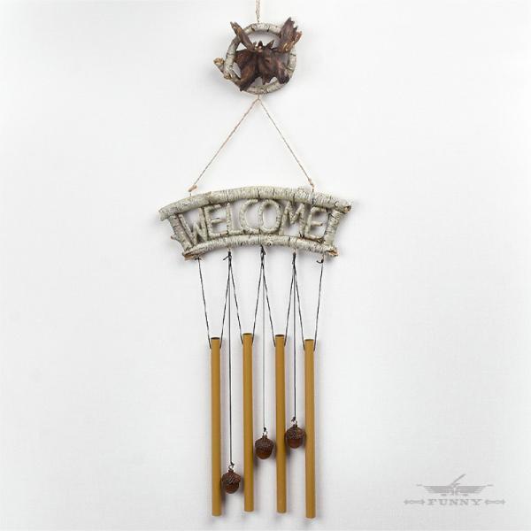【メーカー名】The Prairie Schooner (プレーリー・スクーナー）【品名】MOOSE WIND CHIME【品番】＃5035【素材】樹脂金属製ベル【サイズ】約 H67cm×W23.5cm【商品説明】本製品はヘラジカのデザイン...