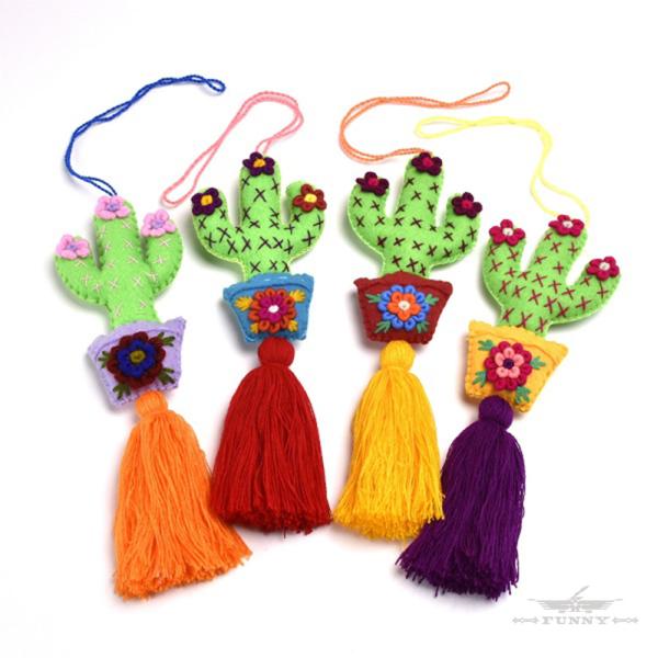 【品名】CHIAPAS DOLL CUCTUS FRINGE CHARM（チアパスドール サボテンフリンジチャーム）【サイズ】全長：約24cm（吊り紐を含まない）※パターンにより多少前後します。