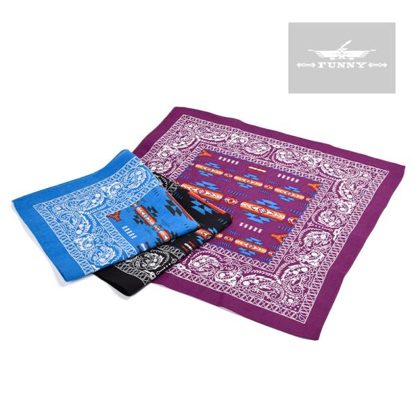 【メーカー名】NU TRENDZ【品名】SOUTHWEST DESIGN Bandana【素材】コットン100％【サイズ】54cm×54cm