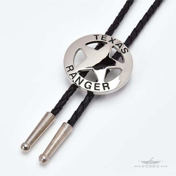 【ブランド名】Austin Accent（オースティン アクセント）【品名/品番】Bolo Texas Ranger Silver/ #1754S【素材】キャストメタル人工皮革【サイズ】本体：直径約39（mm）レーン全長：約93cm