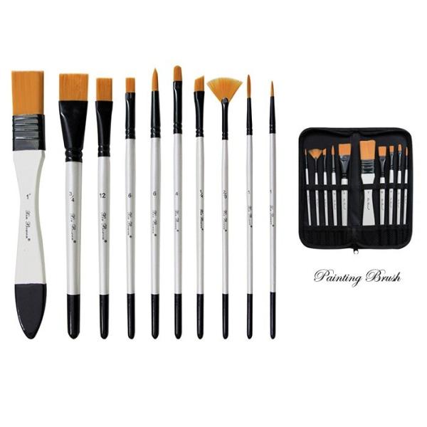 ●ペイントブラシ10本、10種類サイズが入っております。●穗先はナイロン製で、吸水量は良いので、多くの顔料を均一に吸い込むことができ、色を鮮やかにします。●しなやかで弾力性に優れ、絵具の含みもよく毛抜けも少ないです。●木製の柄は長い時間で使...