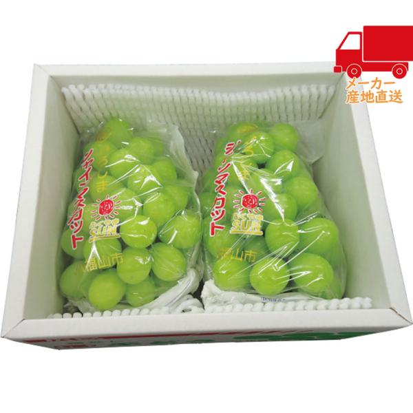 ●シャインマスカット（広島県産）2房（計800ｇ）お届け日指定は不可です。パッケージのデザインは変わる場合があります。種無しで皮つきのまま、丸ごと食べられるのが特徴。ついつい2個目、3個目と欲しくなるほど甘くて旨いぶどうです。箱サイズ 約2...