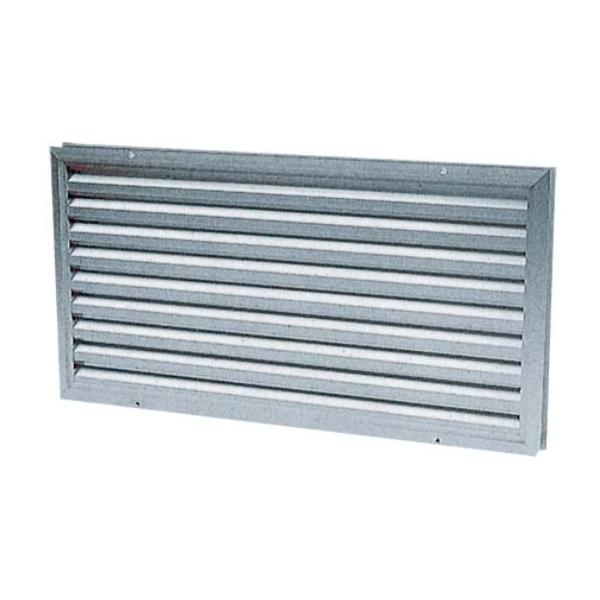 ○寸法は総てオーダーで製作致します。○ツバ付き○適応ドアー厚30m/m〜36m/m○換気率平均30％○材質　A6063S-T5○仕上　アルマイト・シルバー（標準）○枠は溶接止めで堅牢に出来ています。○Ｐ＝25m/m　Ｗ×Ｈ（開口寸法）にてご...