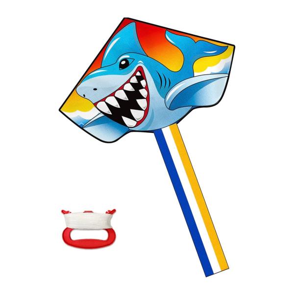 凧 カイト 凧揚げ スポーツカイト 三角凧 アウトドア おもちゃ スカイカイト 紙鳶 屋外 子供大人 アウトドア 公園 糸巻き 収納バッグ付き (サメ) 収納バッグ付き 組み立てステップ1.三角凧の糸を二つに折ります。2.それから、結び目を...