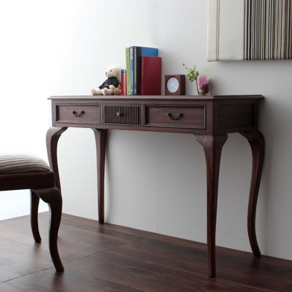 コンソールテーブル スリム アンティーク調 引き出し付き おしゃれ