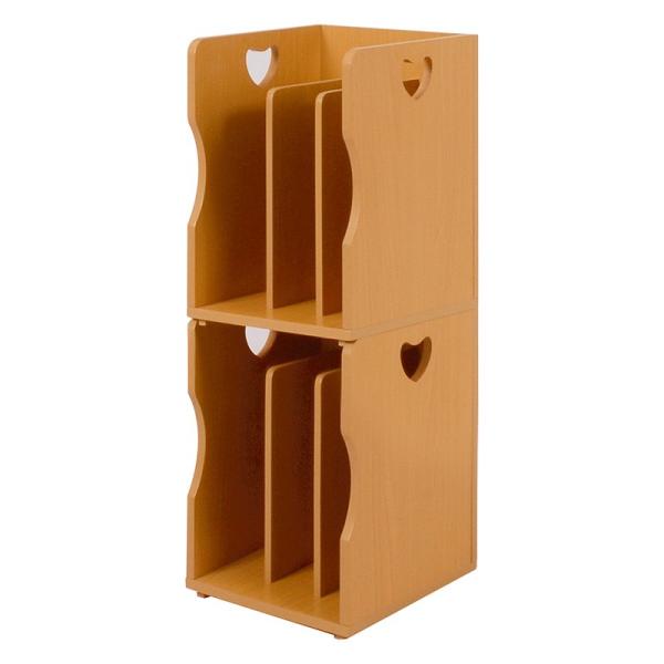 ホワイト 2個セット ダークブラウン 本立て 幅24.5cm×奥行25.5cm×高さ34.5cm（1台） ブックラック ブックスタンド 白 ナチュラル 卓上