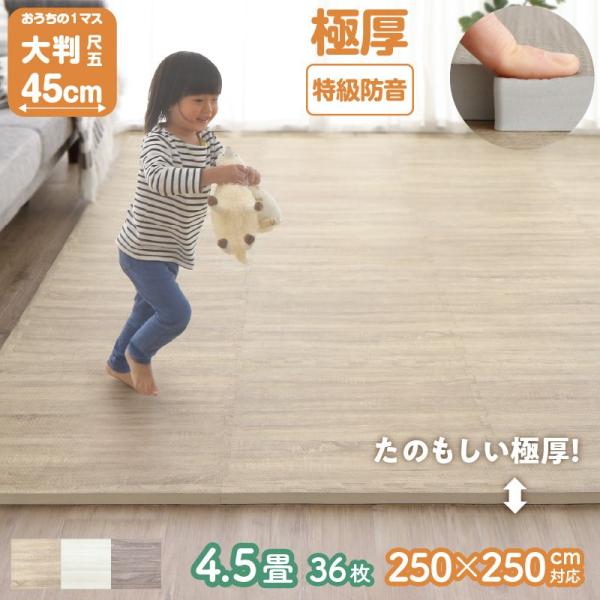 ▼１日２回のタイムセールやってます！▼ 【12時〜15時＆20時〜24時】にお得なセール価格で販売中します！＝＝＝＝＝＝＝＝＝＝＝＝＝＝＝＝＝＝＝＝＝＝＝＝＝トゥルーグレー 厚手 大判 ニュアンスホワイト ジョイントマット ペット 特急防音...