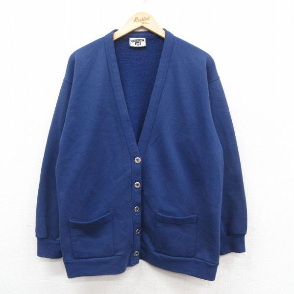 【表記サイズ】　L【実寸サイズ】　着丈（肩から裾）70cm　着幅（脇から脇）58cm　肩幅53cm　肩袖丈（肩から袖先）54cm　脇袖丈（脇から袖先）51cm【素材】　コットン50％、ポリエステル50％【程度】　B【コンディション】　汚れ、...