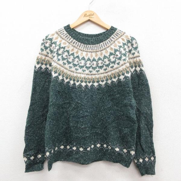 【表記サイズ】　L【実寸サイズ】　着丈（肩から裾）61cm　着幅（脇から脇）52cm　裄丈（襟中央から袖口）83cm　脇袖丈（脇から袖先）49cm【素材】　アクリル70％、コットン14％、ウール8％、ナイロン7％、他1％【程度】　A【コンデ...