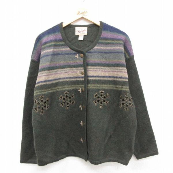 【表記サイズ】　L【実寸サイズ】　着丈（肩から裾）64cm　着幅（脇から脇）60cm　肩幅57cm　肩袖丈（肩から袖先）50cm　脇袖丈（脇から袖先）45cm【素材】　ウール100％【程度】　B【コンディション】　小穴【仕入先】　アメリカ【...