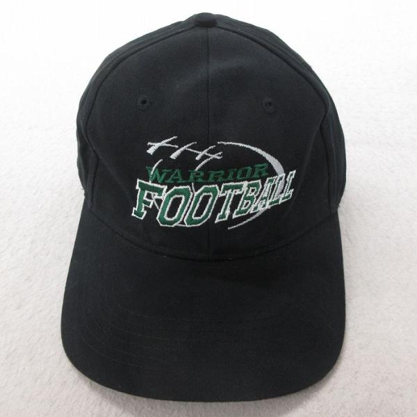 【商品番号】　nc25062518【商品名】　中古 キャップ フットボール 刺繍 黒【表記サイズ】　なし【実寸サイズ】　頭周り56〜62cm　深さ12cm【素材】　コットン、ポリエステル【程度】　A【コンディション】　全体良好【仕入先】　ア...