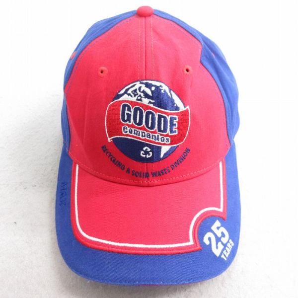 【商品番号】　nc25071856【商品名】　中古 キャップ GOODE 刺繍 ツートンカラー コットン 青他【表記サイズ】　ONE SIZE【実寸サイズ】　頭周り58から64cm　深さ12cm【素材】　コットン100％【程度】　A【コンデ...