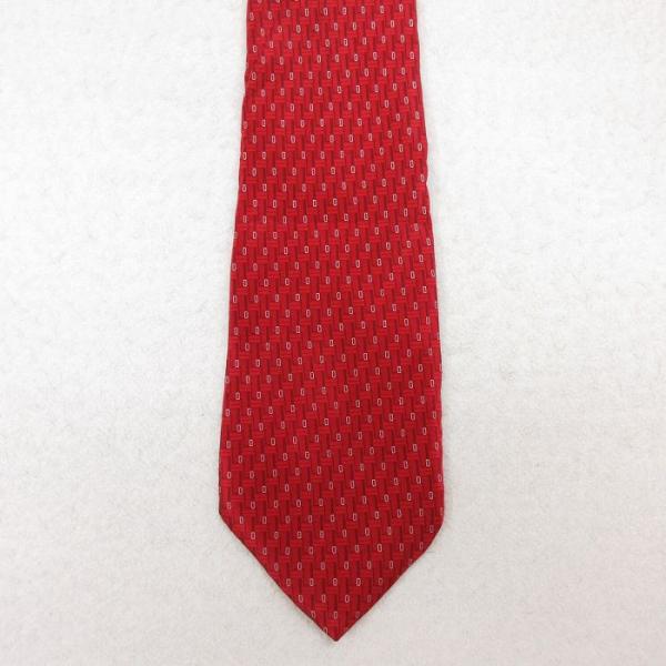 【商品番号】　nec24102367【商品名】　中古 ネクタイ 90年代 90s シルク USA製 赤【実寸サイズ】　総丈150cm　幅（大剣先）10cm【素材】　シルク100％【程度】　A【コンディション】　全体良好【仕入先】　アメリカ【...