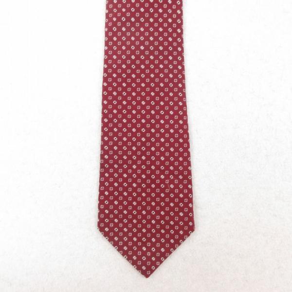 【商品番号】　nec25070243【商品名】　中古 シアーズ ネクタイ 70年代 70s 総柄 エンジ【実寸サイズ】　総丈136cm　幅（大剣先）8cm【素材】　表記はありませんがポリエステルと思われます。【程度】　A【コンディション】　...