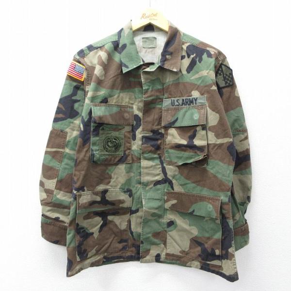 【表記サイズ】　S【実寸サイズ】　着丈（肩から裾）67cm　着幅（脇から脇）56cm　肩幅46cm　肩袖丈（肩から袖先）54cm　脇袖丈（脇から袖先）48cm【素材】　コットン50%、ナイロン50%【程度】　A【コンディション】　全体良好【...