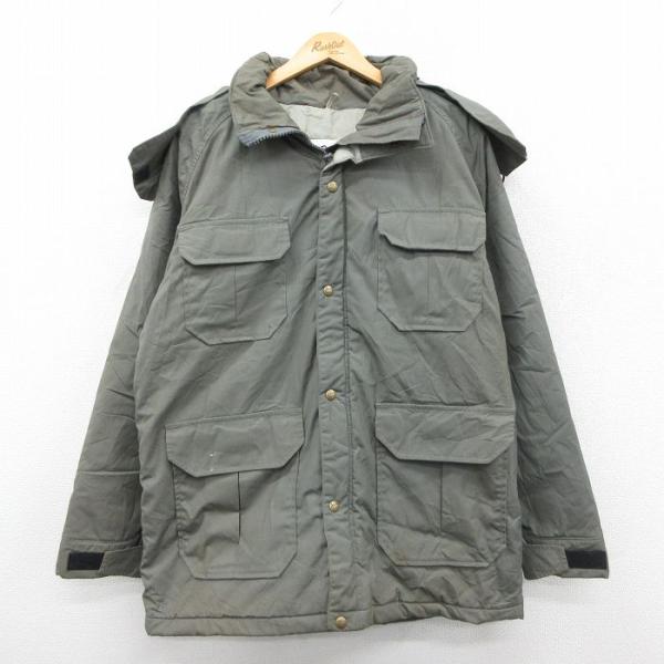 【表記サイズ】　L【実寸サイズ】　着丈（肩から裾）83cm　着幅（脇から脇）64cm　裄丈（襟中央から袖口）92cm　脇袖丈（脇から袖先）50cm【素材】　ポリエステル65％、コットン35％【程度】　Ｃ【コンディション】　汚れ、ペンキ汚れ【...