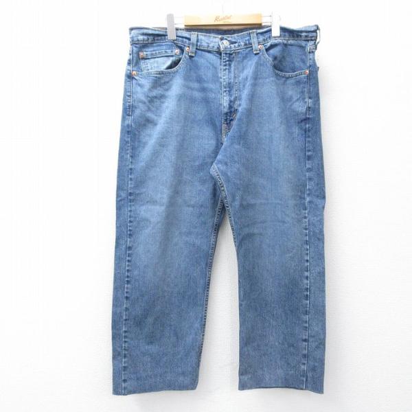 【表記サイズ】　W38　L30【実寸サイズ】　ウエスト（腰まわり）98cm　レングス63cm　股上（ウエストから股の付け根）34cm　ワタリ幅（股の付け根部分の幅）31cm　裾幅23cm　（ウエスト38inch　レングス24inch）【素材...