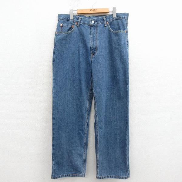 【表記サイズ】　W36　L29【実寸サイズ】　ウエスト（腰まわり）92cm　レングス74cm　股上（ウエストから股の付け根）32cm　ワタリ幅（股の付け根部分の幅）33cm　裾幅22cm　（ウエスト36inch　レングス29inch）【素材...