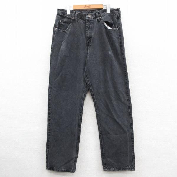 【表記サイズ】　36×32【実寸サイズ】　ウエスト（腰まわり）86cm　レングス79cm　股上（ウエストから股の付け根）33cm　ワタリ幅（股の付け根部分の幅）33cm　裾幅21cm　（ウエスト34inch　レングス31inch）【素材】　...