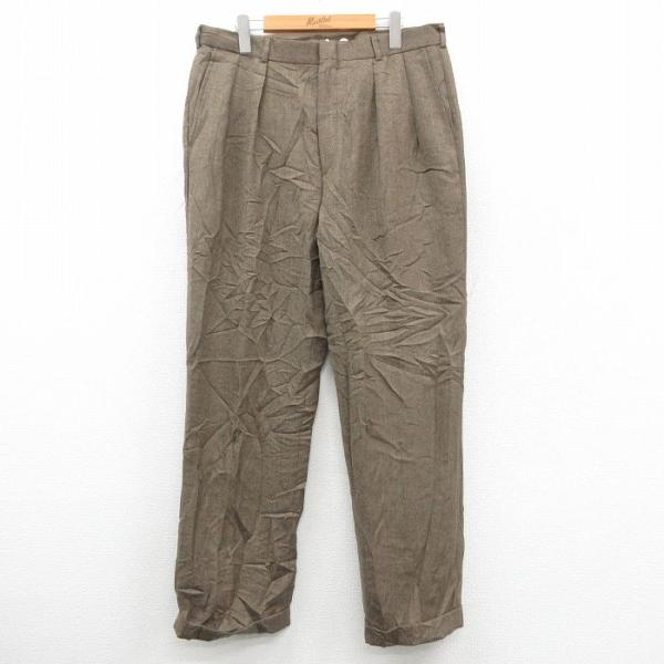 【表記サイズ】　W36【実寸サイズ】　ウエスト（腰まわり）90cm　レングス77cm　股上（ウエストから股の付け根）31cm　ワタリ幅（股の付け根部分の幅）35cm　裾幅22cm　（ウエスト36inch　レングス31inch）【素材】　ウー...