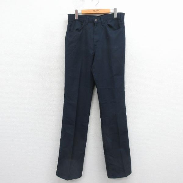 【表記サイズ】　W33　L34【実寸サイズ】　ウエスト（腰まわり）82cm　レングス87cm　股上（ウエストから股の付け根）30cm　ワタリ幅（股の付け根部分の幅）31cm　裾幅23cm　（ウエスト32inch　レングス34inch）【素材...