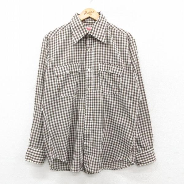 【表記サイズ】　L【実寸サイズ】　着丈（肩から裾）77cm　着幅（脇から脇）60cm　肩幅47cm　肩袖丈（肩から袖先）62cm　脇袖丈（脇から袖先）55cm【素材】　コットン、ポリエステル【程度】　B【コンディション】　襟汚れ【仕入先】　...