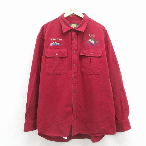 【表記サイズ】　2XL【実寸サイズ】　着丈（肩から裾）80cm　着幅（脇から脇）73cm　肩幅59cm　肩袖丈（肩から袖先）63cm　脇袖丈（脇から袖先）54cm【素材】　コットン100％【程度】　B【コンディション】　汚れ、すれ【仕入先】...