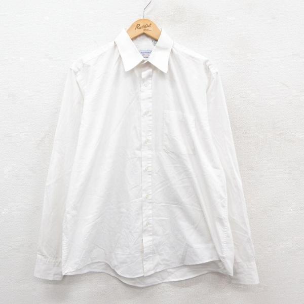 【表記サイズ】　15【実寸サイズ】　着丈（肩から裾）74cm　着幅（脇から脇）63cm　肩幅49cm　肩袖丈（肩から袖先）63cm　脇袖丈（脇から袖先）58cm【素材】　コットン55%、ポリエステル45％【程度】　B【コンディション】　襟汚...