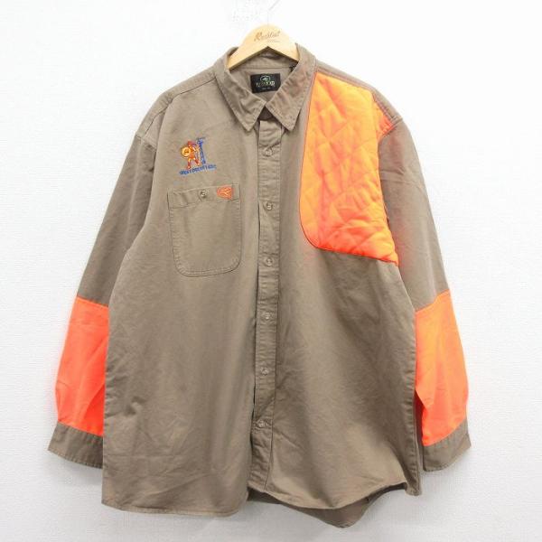 【表記サイズ】　2XL【実寸サイズ】　着丈（肩から裾）83cm　着幅（脇から脇）73cm　肩幅57cm　肩袖丈（肩から袖先）63cm　脇袖丈（脇から袖先）57cm【素材】　コットン100%【程度】　A【コンディション】　全体良好【仕入先】　...