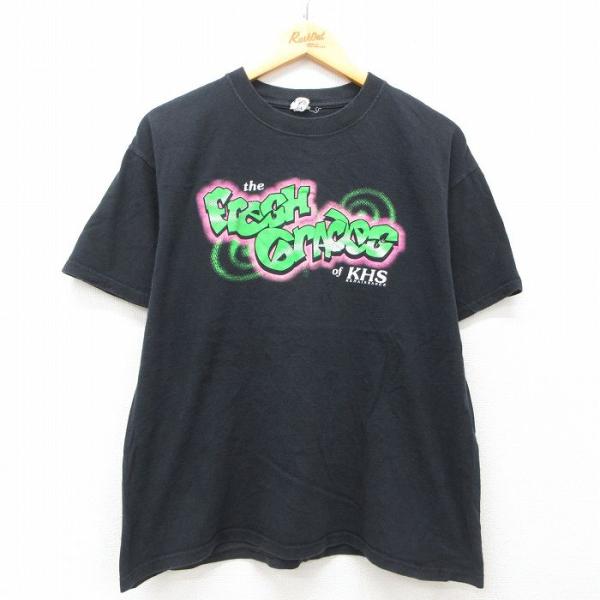 【商品番号】　sksf25052698【商品名】　XL★古着 半袖 ビンテージ Tシャツ メンズ 00年代 00s 車 FreSH GrAdes コットン クルーネック 黒【メンズ参考サイズ】　XL【表記サイズ】　L【実寸サイズ】　着丈（肩...