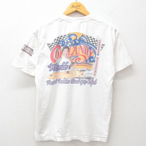【商品番号】　sksf25052716【商品名】　XL★古着 ジャージーズ 半袖 ビンテージ Tシャツ メンズ 00年代 00s ボートレース COPELANDS クルーネック 白【メンズ参考サイズ】　XL【表記サイズ】　なし【実寸サイズ】...