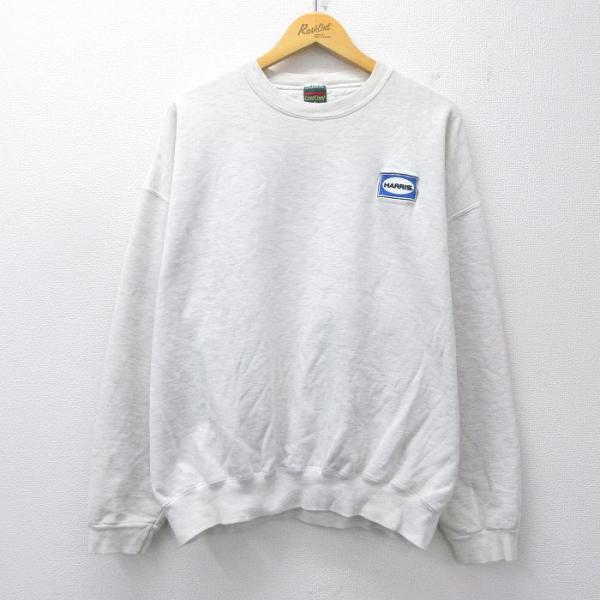 【表記サイズ】　XL【実寸サイズ】　着丈（肩から裾）68cm　着幅（脇から脇）67cm　肩幅66cm　肩袖丈（肩から袖先）57cm　脇袖丈（脇から袖先）53cm【素材】　コットン80％、ポリエステル20％【程度】　B【コンディション】　汚れ...