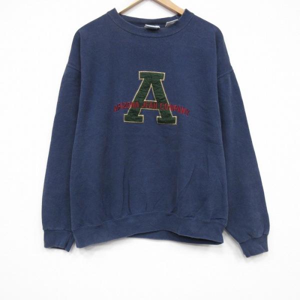 【表記サイズ】　L【実寸サイズ】　着丈（肩から裾）64cm　着幅（脇から脇）60cm　肩幅59cm　肩袖丈（肩から袖先）54cm　脇袖丈（脇から袖先）53cm【素材】　コットン90%、ポリエステル10%【程度】　A【コンディション】　汚れ【...