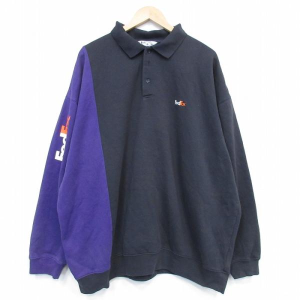 【表記サイズ】　3XL【実寸サイズ】　着丈（肩から裾）73cm　着幅（脇から脇）77cm　肩幅71cm　肩袖丈（肩から袖先）57cm　脇袖丈（脇から袖先）50cm【素材】　コットン45%、ポリエステル55%【程度】　B【コンディション】　汚...