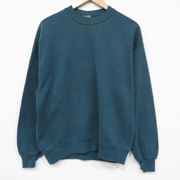 【表記サイズ】　L【実寸サイズ】　着丈（肩から裾）63cm　着幅（脇から脇）56cm　肩幅53cm　肩袖丈（肩から袖先）58cm　脇袖丈（脇から袖先）51cm【素材】　コットン50%、ポリエステル50%【程度】　A【コンディション】　穴【仕...