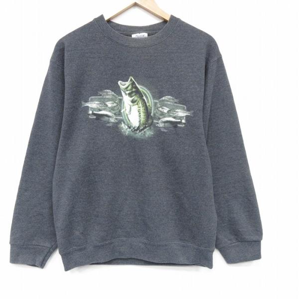 【表記サイズ】　M【実寸サイズ】　着丈（肩から裾）65cm　着幅（脇から脇）52cm　肩幅49cm　肩袖丈（肩から袖先）55cm　脇袖丈（脇から袖先）51cm【素材】　コットン50%、ポリエステル50%【程度】　A【コンディション】　全体良...