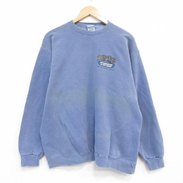 【表記サイズ】　L【実寸サイズ】　着丈（肩から裾）66cm　着幅（脇から脇）62cm　肩幅53cm　肩袖丈（肩から袖先）56cm　脇袖丈（脇から袖先）56cm【素材】　コットン95%、ポリエステル5%【程度】　B【コンディション】　色あせ【...