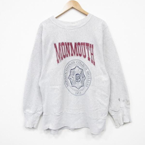 【表記サイズ】　XL【実寸サイズ】　着丈（肩から裾）71cm　着幅（脇から脇）59cm　肩幅45cm　肩袖丈（肩から袖先）62cm　脇袖丈（脇から袖先）62cm【素材】　コットン85%、アクリル15%【程度】　B【コンディション】　汚れ、破...