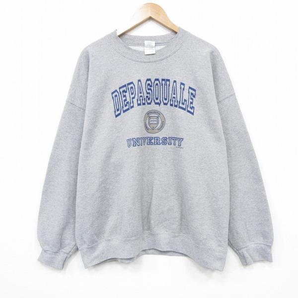 【表記サイズ】　2XL【実寸サイズ】　着丈（肩から裾）68cm　着幅（脇から脇）68cm　肩幅67cm　肩袖丈（肩から袖先）54cm　脇袖丈（脇から袖先）52cm【素材】　コットン50%、ポリエステル50%【程度】　B【コンディション】　ペ...